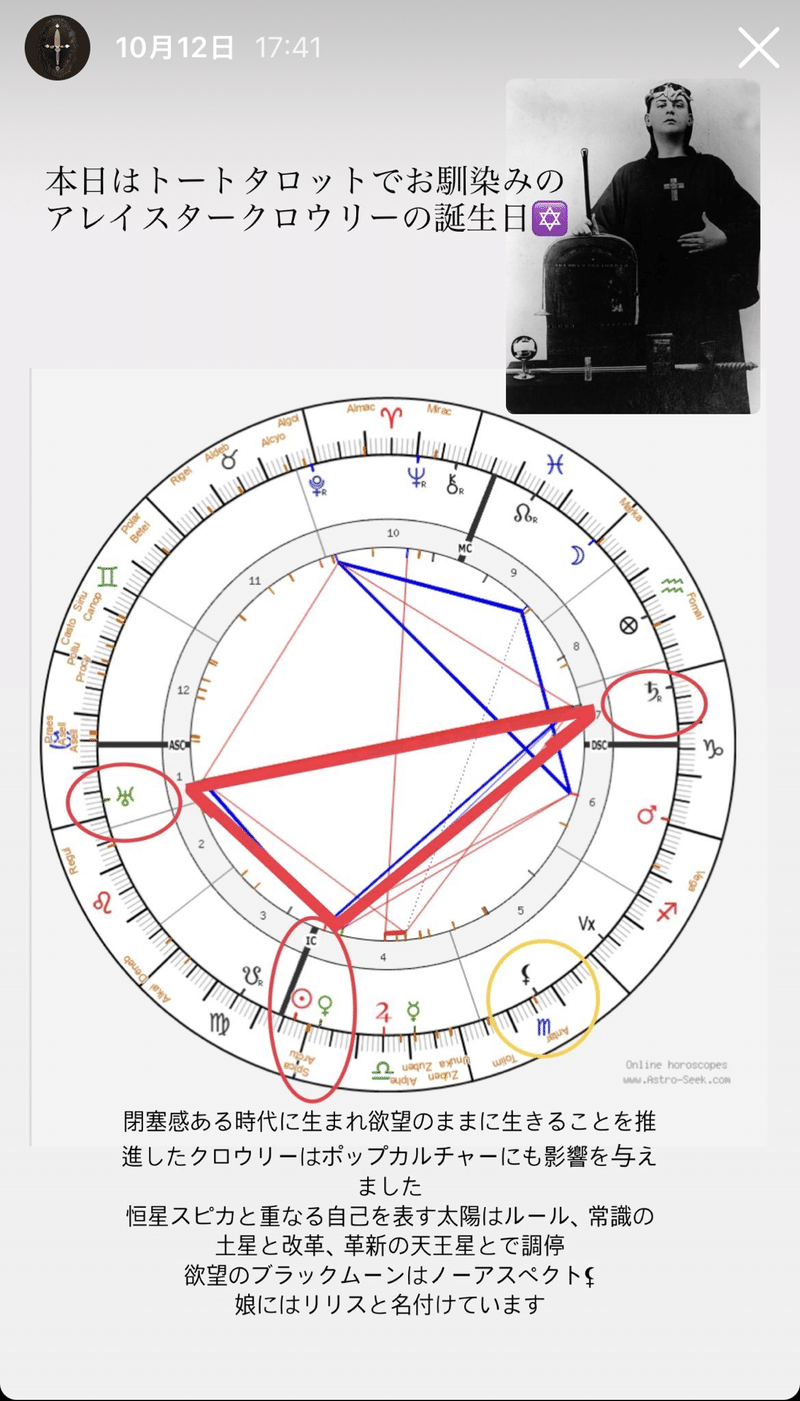 アレイスター・クロウリーとデヴィッド・ボウイのノーアスペクトのブラックムーン｜noko. astrology
