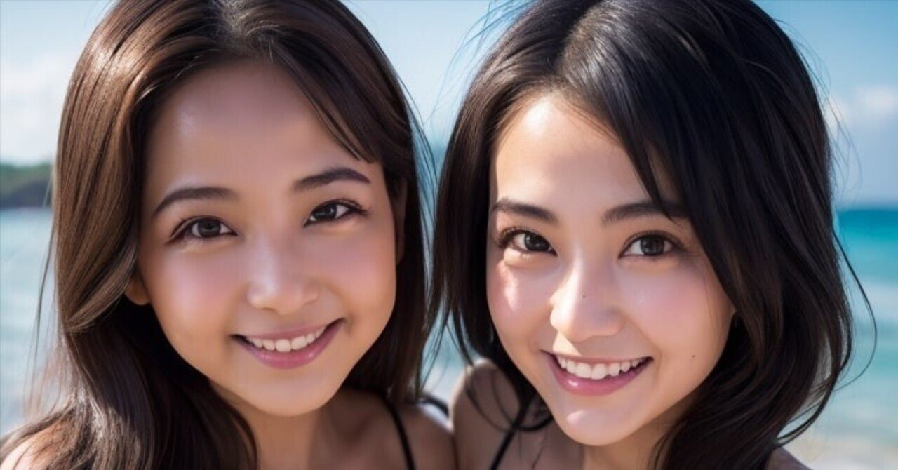 ビーチ×水着（AIグラビア40枚）｜Sexy AI&Aika