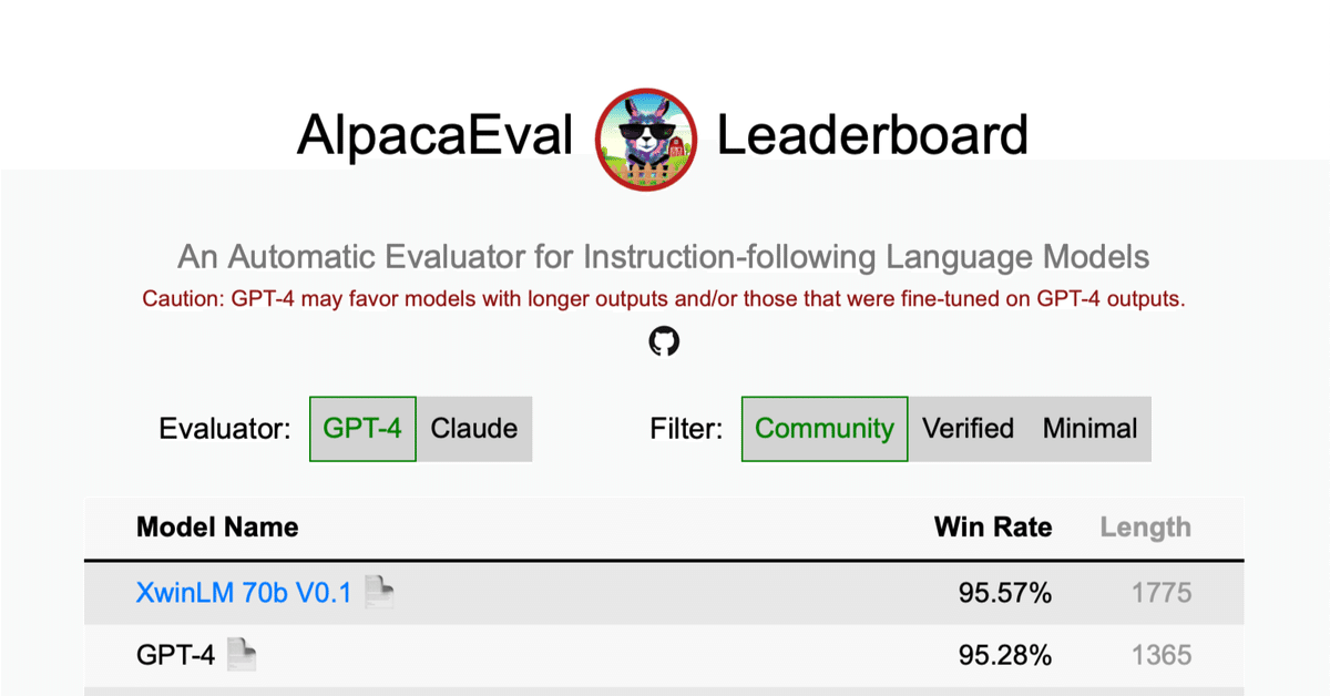 AlpacaEval の概要｜npaka