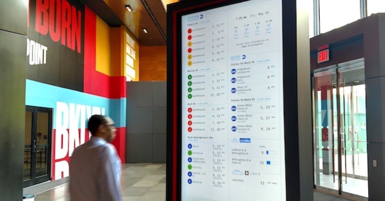 TransitScreen：Uber、eスクーターを含む交通手段が全て表示されるディスプレイ｜Naminori｜note