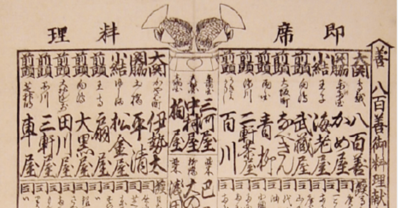 江戸時代のミシュランガイドを読んでみた｜fish_edo