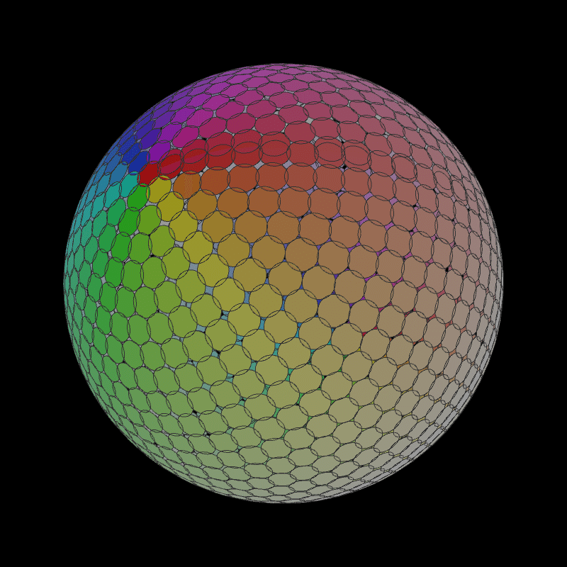 3D の球面を模様で彩るには？｜deconbatch
