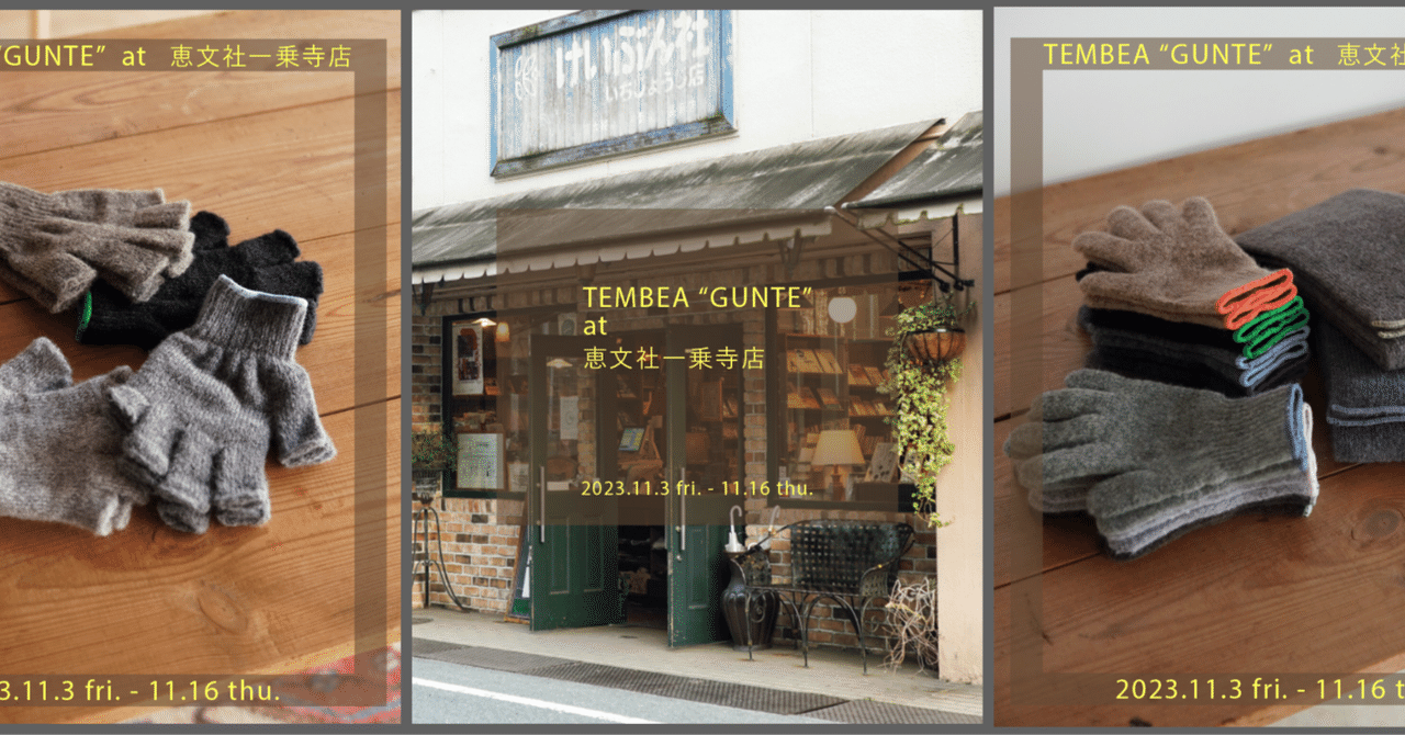 11月3日-22日 | TENBEA GUNTE フェア｜恵文社 | 本にまつわるあれこれのお店
