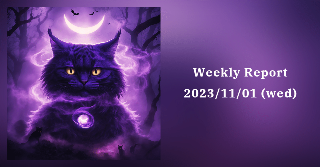 Weekly Report 2023/11/01 (wed)｜takio koizumi