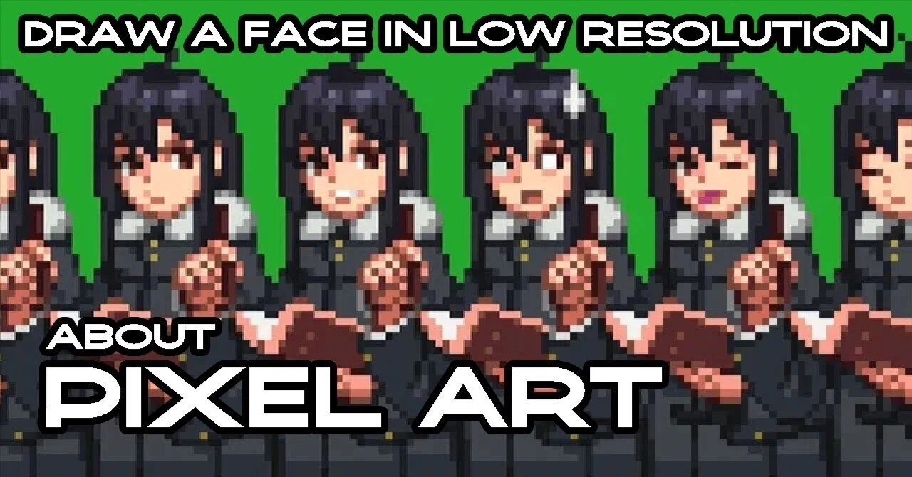 About Pixel Drawing (Draw a face in low resolution)｜picopico256