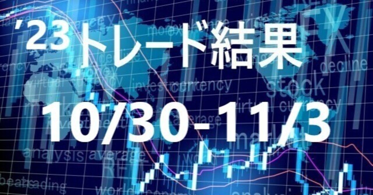 10/30～11/3のトレード結果｜MRCN