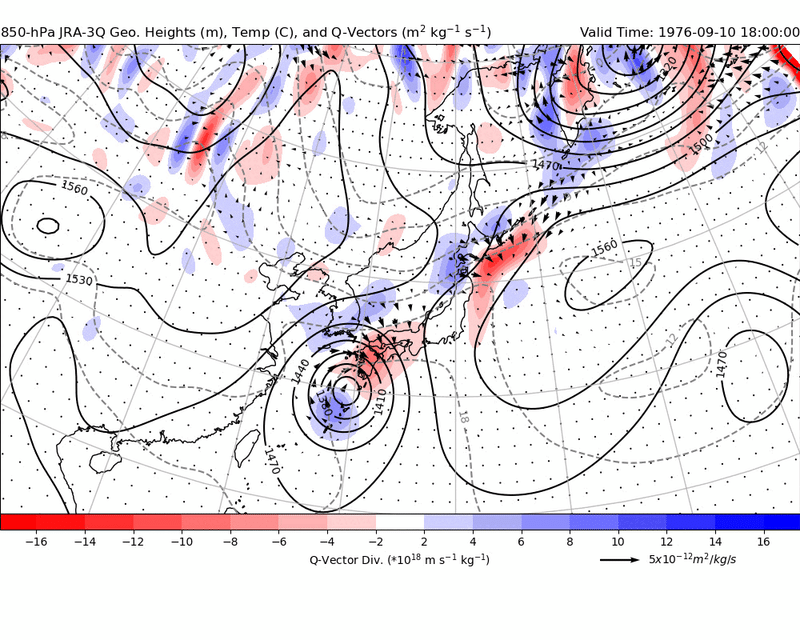 JRA-3Qを利用した、香川県内海における記録的大雨(1976年9月11日)の解析-3｜黒良 龍太