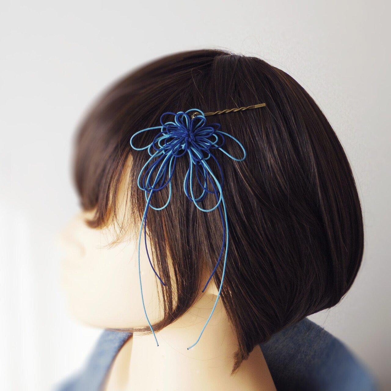 【復活販売/2023.11.22.】 ヘアピン「映り、そよや」（濃青×縹） | nuta design https://nutadesign.thebase.in/items/38674751 ...