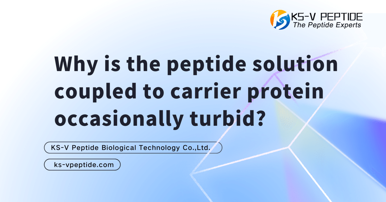 Why is the peptide solution coupled to carrier protein occasionally ...