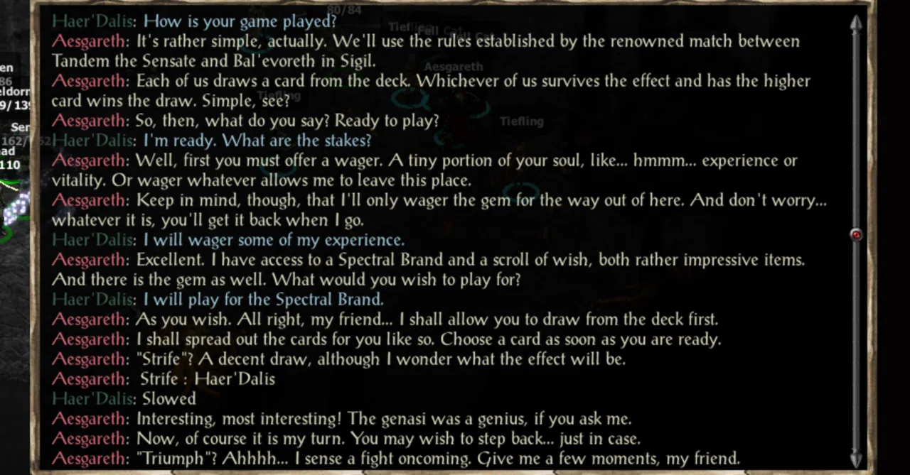 BG2, Watcher's Keep lv3, アスガレスとPTの対話3、最初の勝負｜趣味のバルダーズゲート2プレイ翻訳