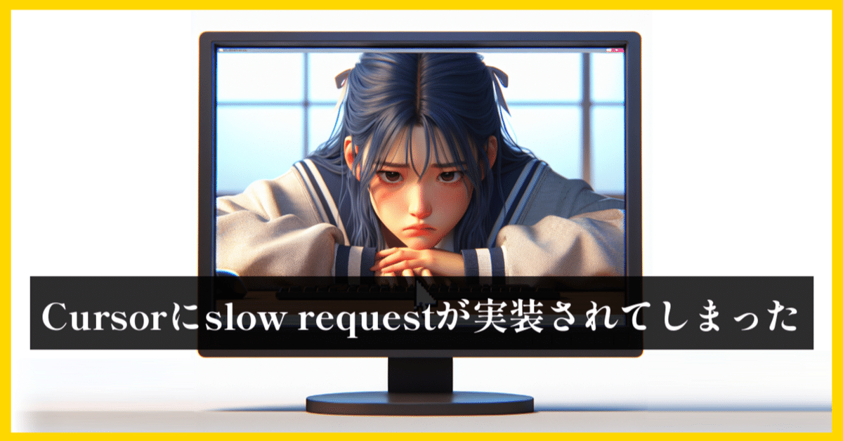 Cursorにslow requestが実装されてしまった｜ニケちゃん