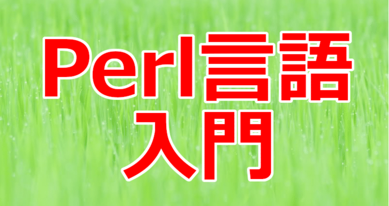 【プログラミング言語】Perl入門｜関野泰宏｜note
