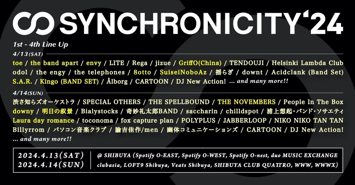 『SYNCHRONICITY'24』第4弾ラインナップ＆日割り発表のちょっとした裏話をたっぷり｜Jun Aso | SYNCHRONICITY