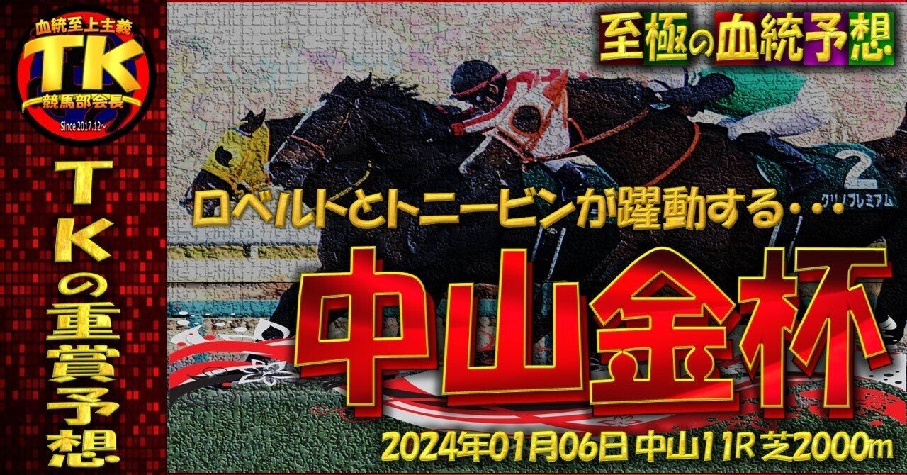📘 至極の血統予想 Tkの重賞予想 中山金杯gⅢ編厳選推奨馬付き 20240106土 ｜tk🏇競馬部会長‎【血統至上主義】