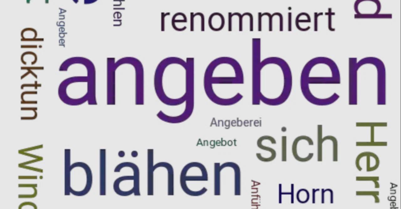 今日のドイツ語29：angeben 5－20 Dieses Wort ist Teil des Wortschatzes für das ...