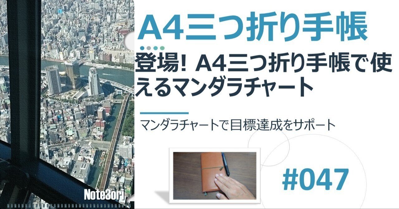 #047 登場! A4三つ折り手帳で使えるマンダラチャート 目標達成をサポート｜Note3ori