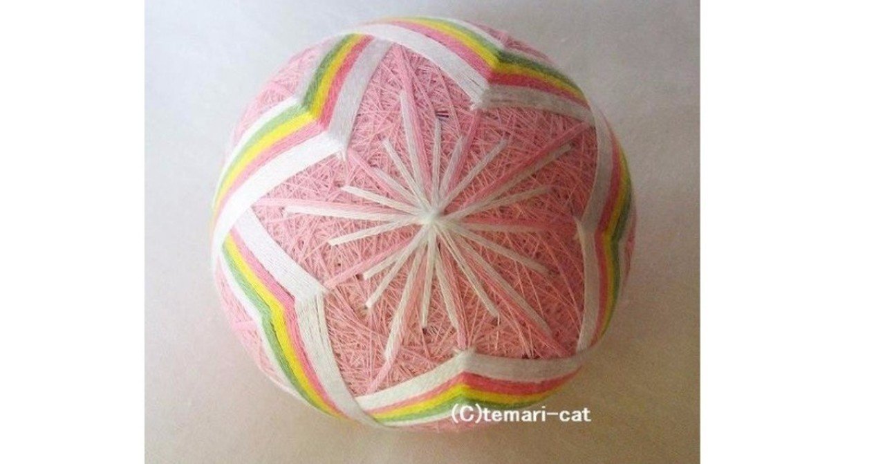 #32 手まり「環つなぎの桜」作り方｜てまり-ねこ