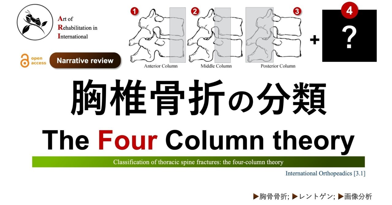 胸椎骨折の分類。the Four Column Theory|super Human 理学療法士/保健学博士 Phd