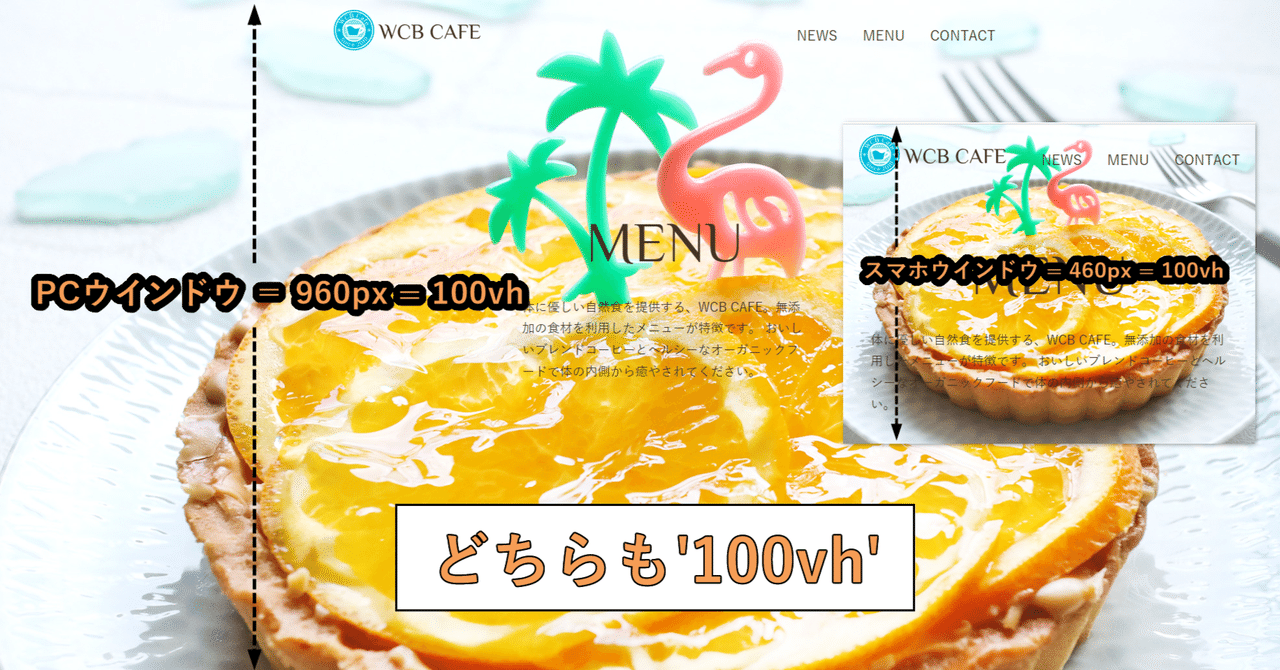 【HTML/CSS】100vh(viewport height)の意味と使い方｜ゆうすけ@Web制作 Web開発