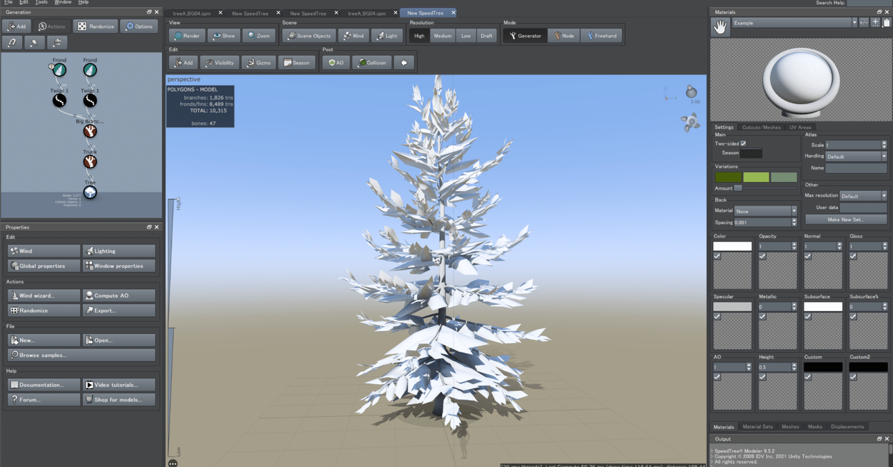 【SpeedTree】全体像をつかむ｜Tou.ーゲーム会社で背景アーティストー