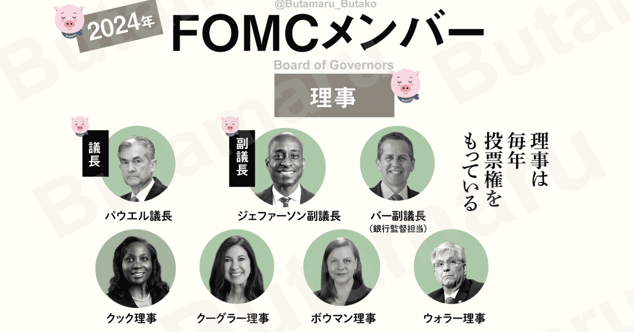2024年 FRBメンバー一覧 (FOMCメンバーリスト)｜ぶたまる (米国株)