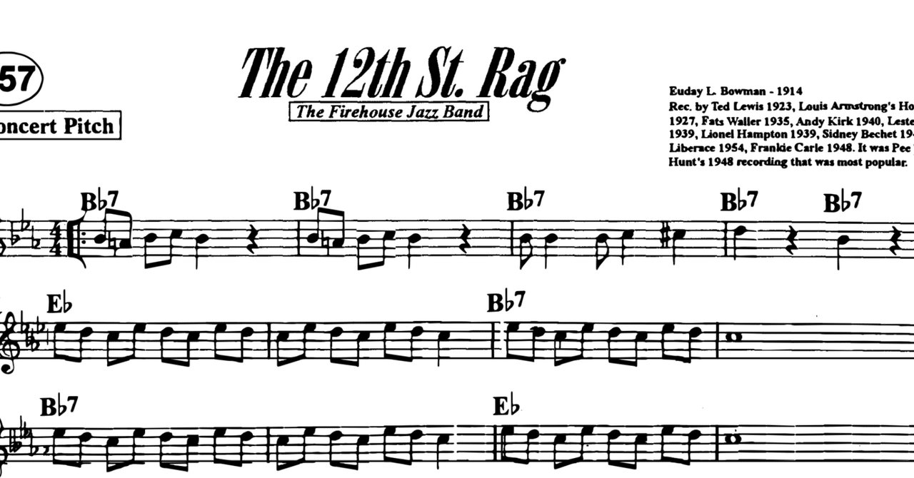 12th Street Rag/Twelfth Street Rag（12番街ラグ）｜Schumio