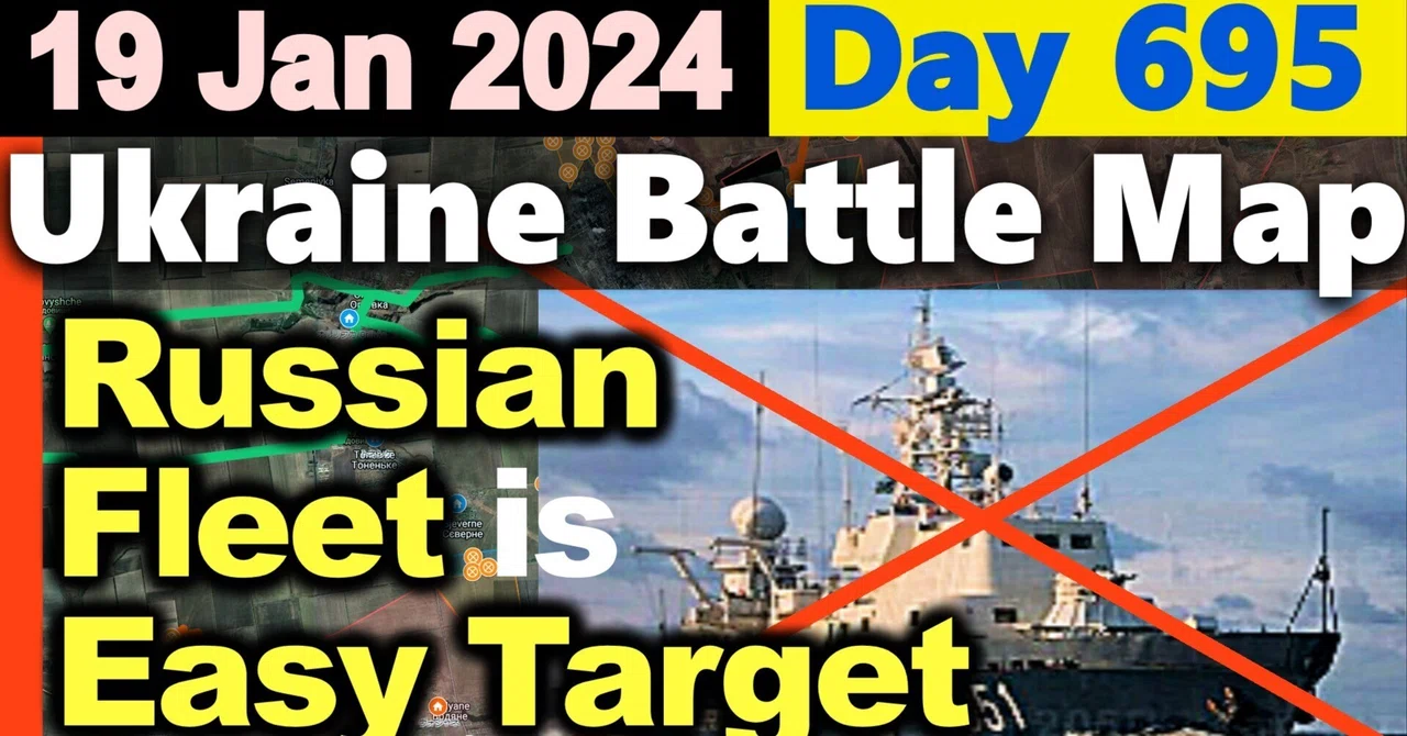 Day 695 [Ukraine War Map] Russian Black Sea Fleet Sank Again ...