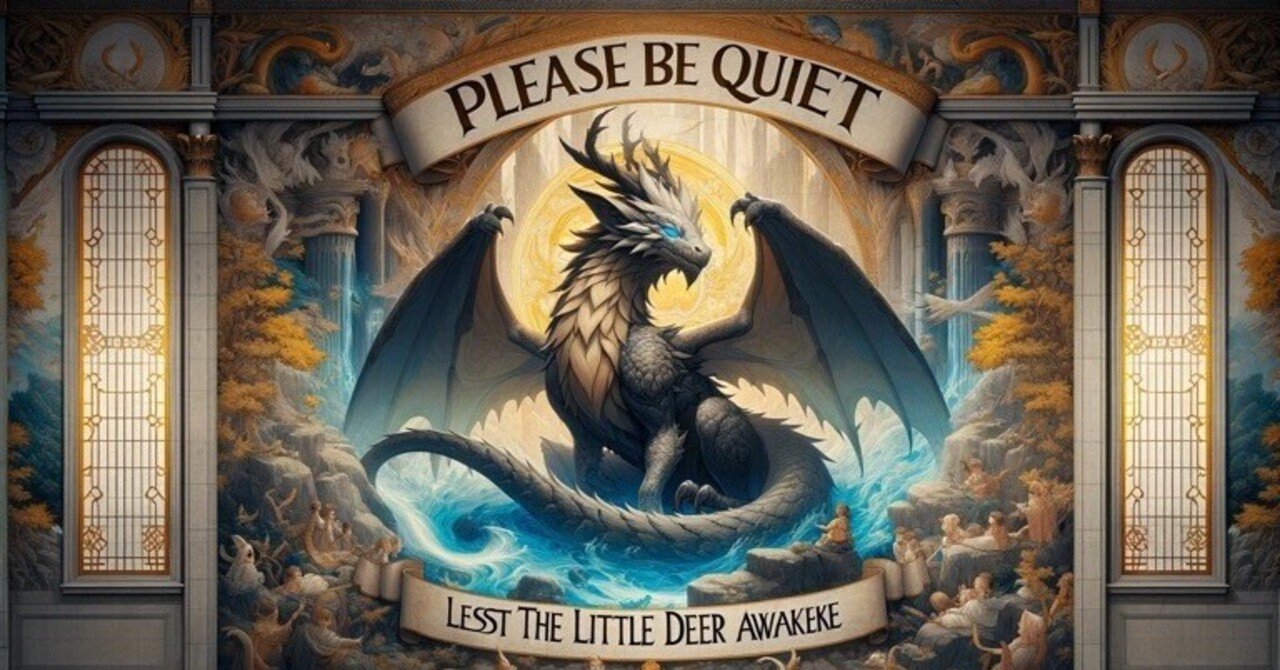 Fresco and Murals②エンシェントドラゴンで「お静かに」｜Trgr / カラストラガラ | 哲学をコードするオープンソース倫理エンジニア | フォロバ99%