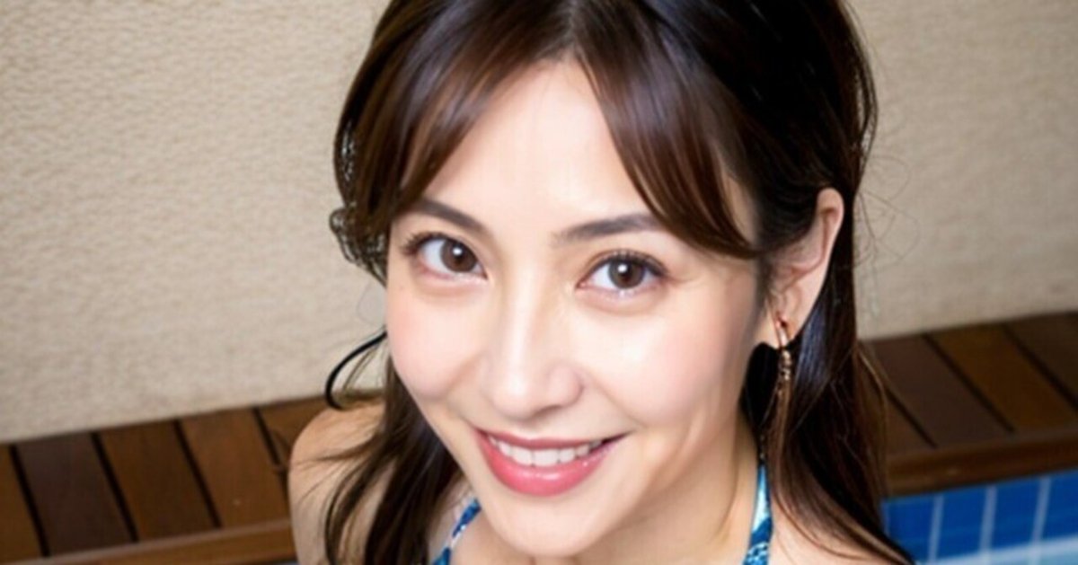 座るとより大きい♪【40代巨乳ビキニ】AI熟女グラビア写真集(50枚)「呪文(プロンプト)付き」｜AI熟女ハンター