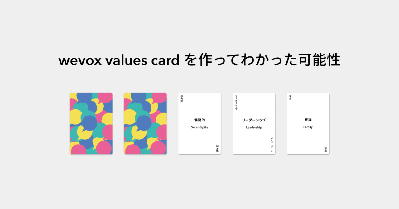 wevox values cardを作ってわかった可能性｜Wevox（ウィボックス）公式