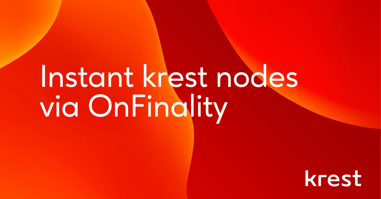 OnFinalityを使用すれば、わずか数クリックでkrestノードをセットアップできます。｜peaq japan (unofficial)