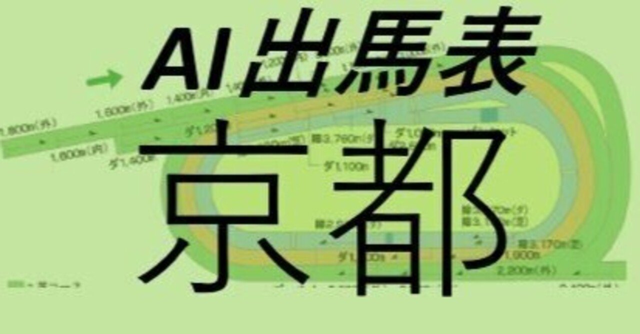 Ai出馬表 京都：2月17日（土曜）｜ai馬券 と 彩色血統表 たみ