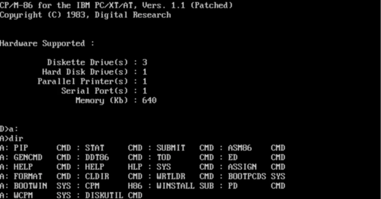 CP/M-86 - MS-DOSに遅れを取ったのは何故か｜kzn