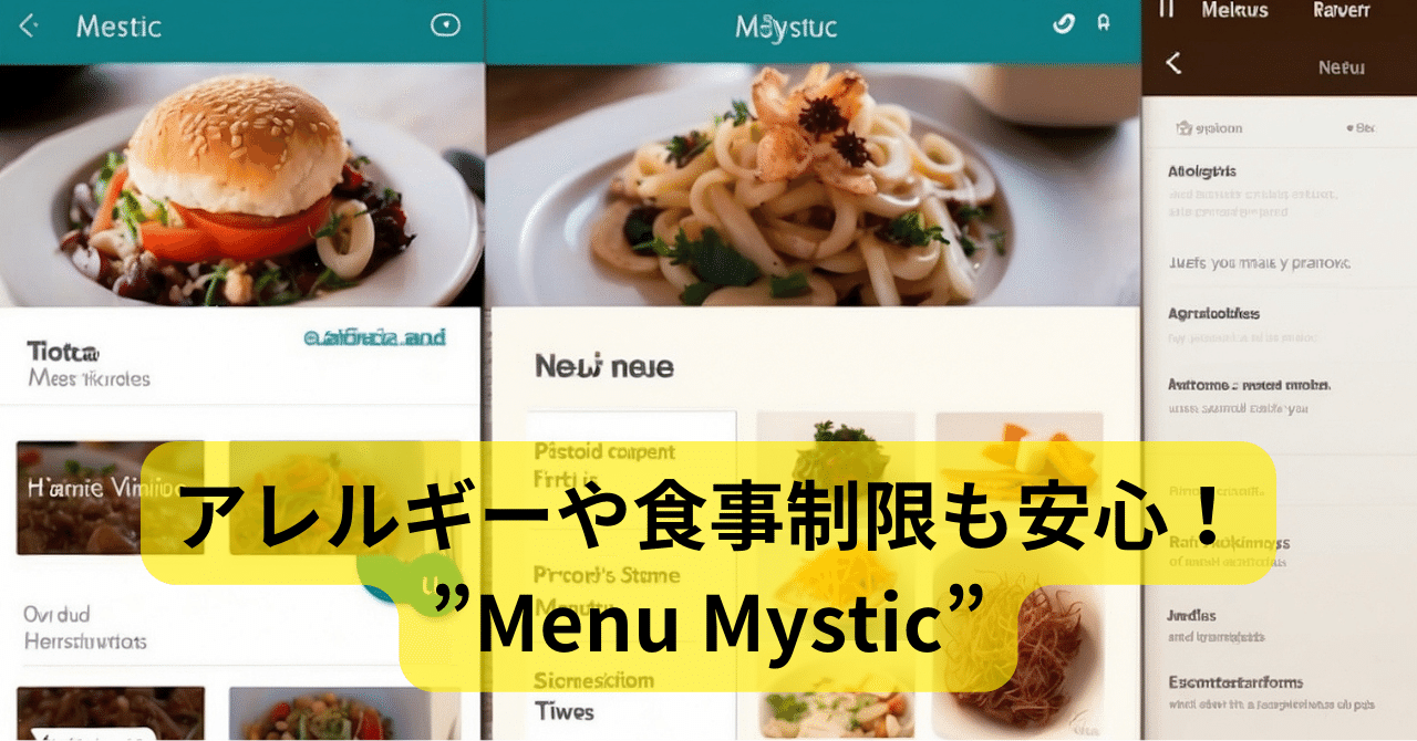 アレルギーや食事制限も安心！レストランで自分にぴったりのメニューを見つけよう”Menu Mystic”｜HIROLAB