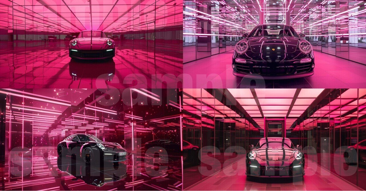 Midjourney /エレガントな空間【高級車ポルシェ写真】を作る為のプロンプト(呪文)｜TOMOYA