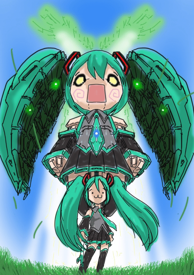 初音ミク描いた2｜Hecto