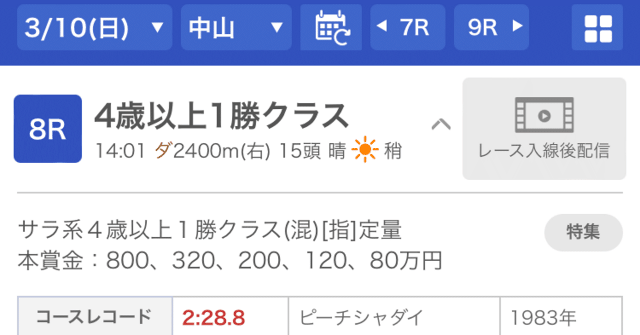 3/10（日）🎎中山8R🎎中央競馬予想🎎14:01⏰【SSS】｜よう競馬予想🥕2024