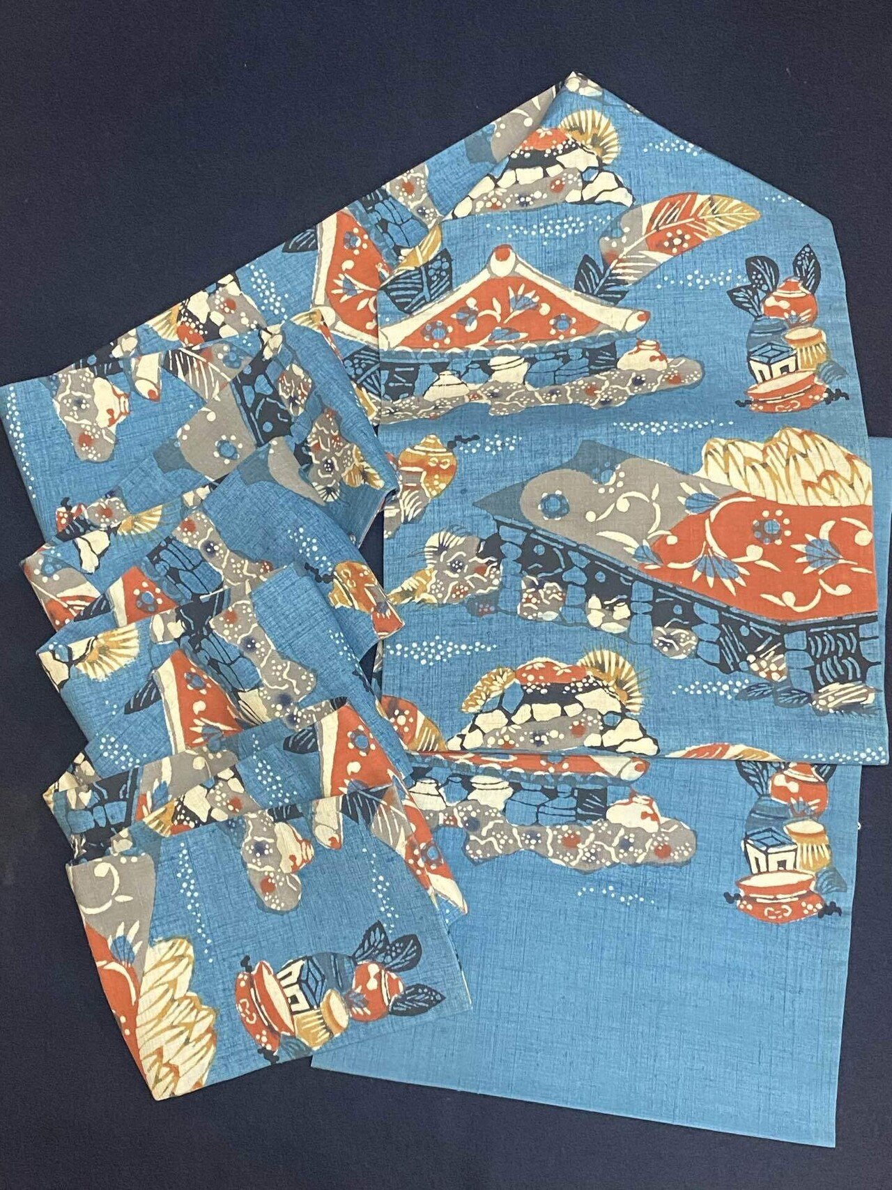芹沢銈介壺屋風物文名古屋帯|夢吉きもの 芹沢銈介壺屋風物文名古屋帯|夢吉きもの