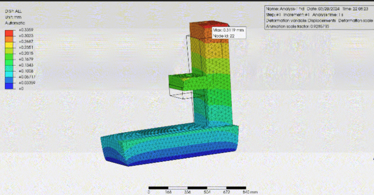【PrePoMax】熱構造解析で熱変位を見る｜物理・プログラミング・Python、Web制作・自己啓発