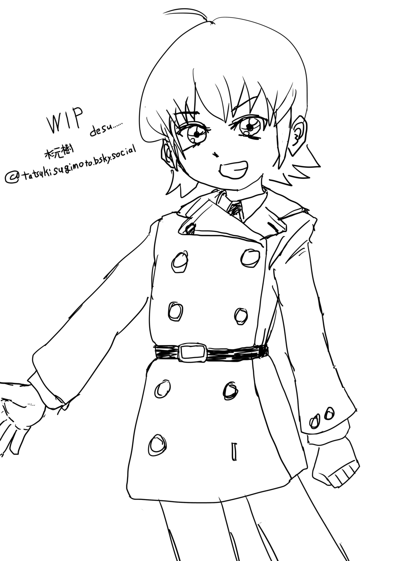 お絵描き練習。まだ途中です。浜田さんに教えていただいたFireAlpacaというフリーのペイントソフトを初めて使いサクッと描いてみました。心なしか線が補正されて描きやすいかも。クリッピングは ...