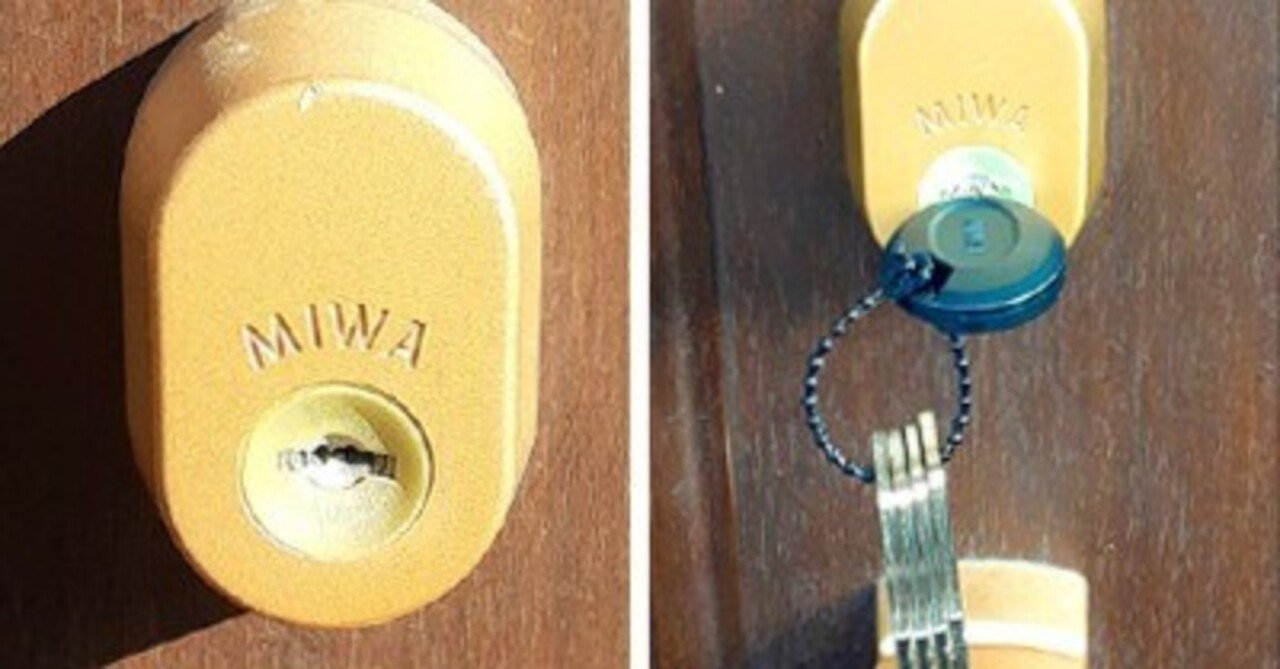 MIWAの「UR」シリンダーを「PS(MCY-512)」へ鍵交換｜鍵屋 キー助®🔑口コミ・評判を掲載中｜鍵交換・取付・開錠・電子錠・ドアノブ交換・ドアクローザー交換他