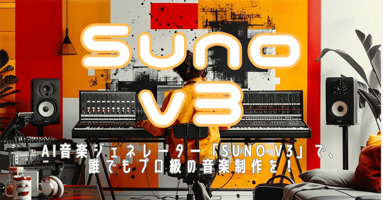 AI音楽ジェネレーター「Suno v3」で、誰でもプロ級の音楽制作を！｜furoku