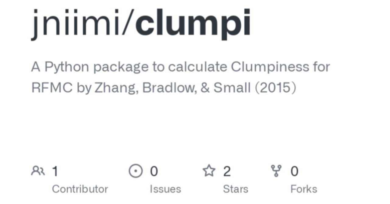 Clumpinessを計算するPythonパッケージclumpiを作りました｜jniimi