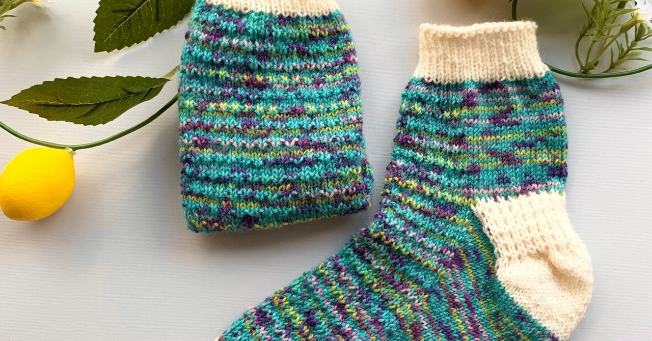 爽やかさ満載【Spring Blue socks】｜cotto mou/編み物と私と日々の徒然