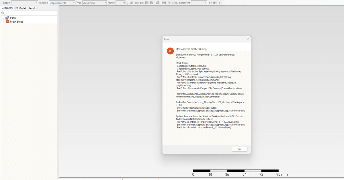 PrePoMaxでstepファイルのインポートエラー。stlファイルのメッシュ作成エラー。｜物理・プログラミング・Python、Web制作・自己啓発