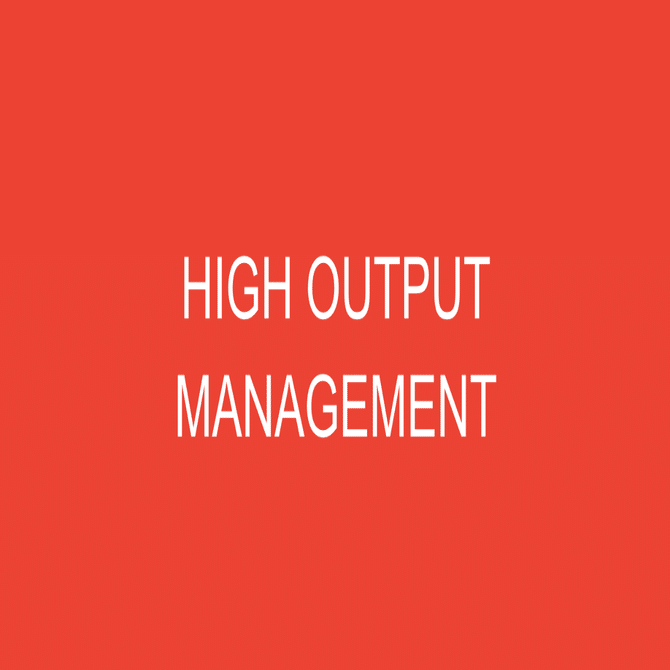 書評: HIGH OUTPUT MANAGEMENT 。マネージャーとしての視野を広げてくれる本｜多田 翼 - #読むとマーケティングが ...