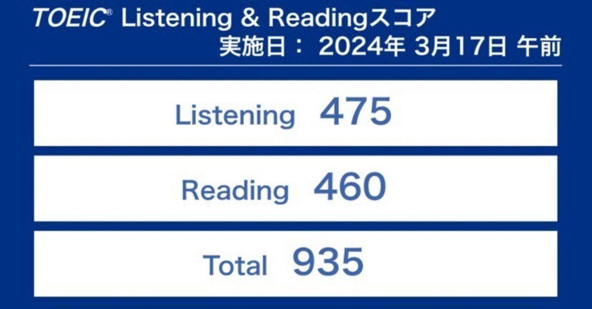 対策なしでTOEIC900点は誰でも達成できる！－935点をGETしましたー｜Ken Sugihara - Itoshima Mindfulness English