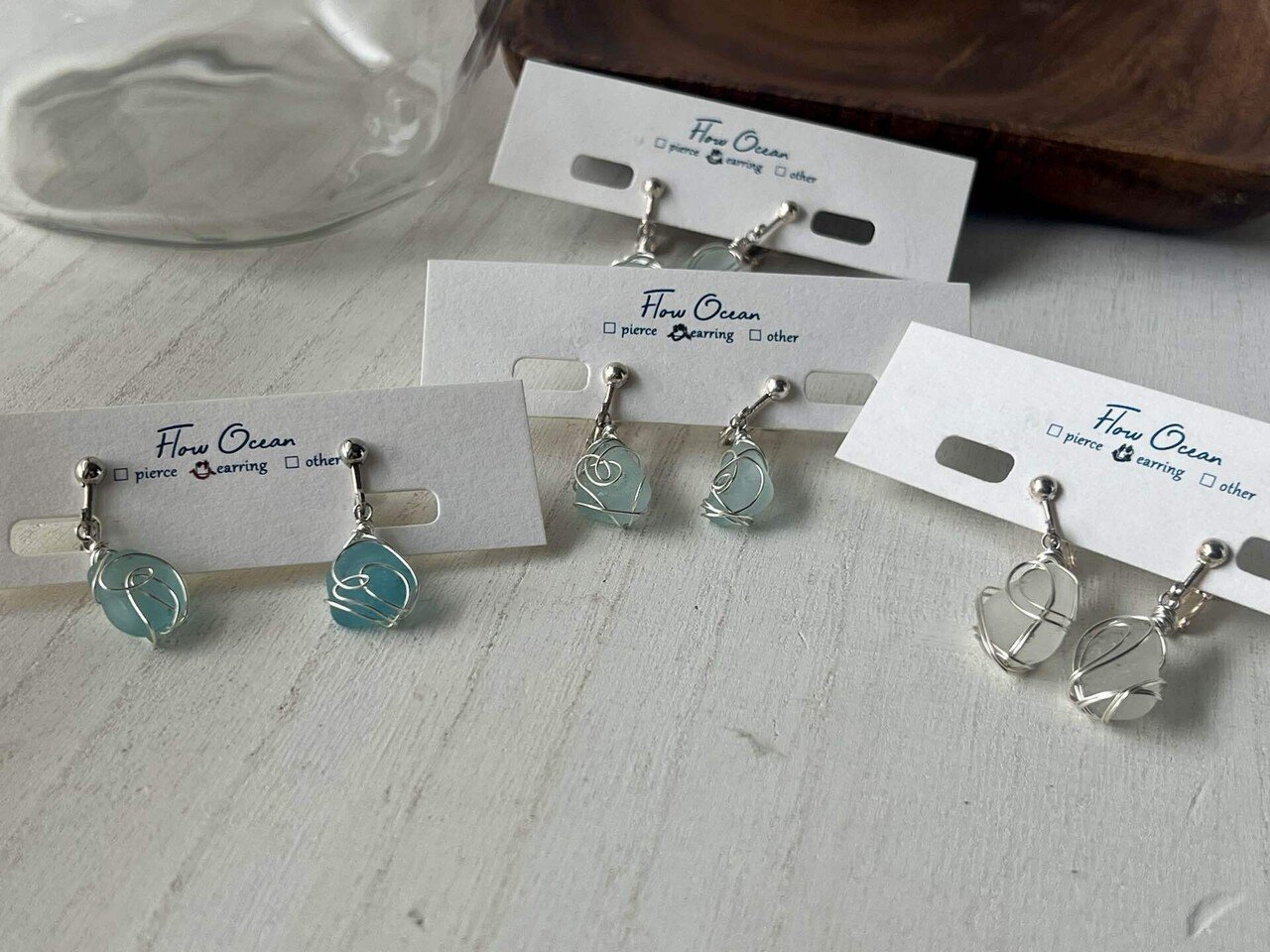 私はやっぱりシーグラスにクルクルと表現するワイヤーアートが好きみたい ̈⋆｜FLOW OCEAN