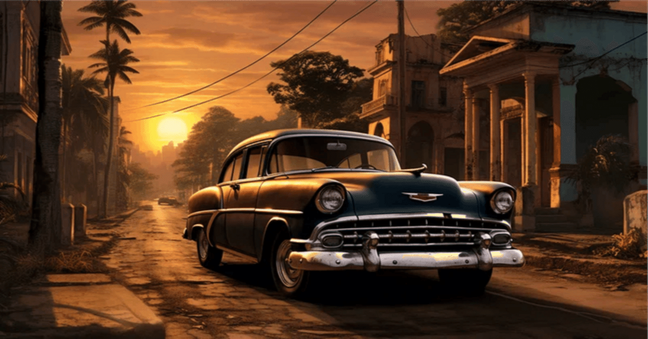 Midjourney プロンプト：クラシックカーのイラスト｜AI情報誌 KENTO