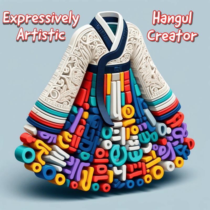 MY GPT. 表現豊かなハングル・アート・クリエイター｜ものぐさサブスク生活
